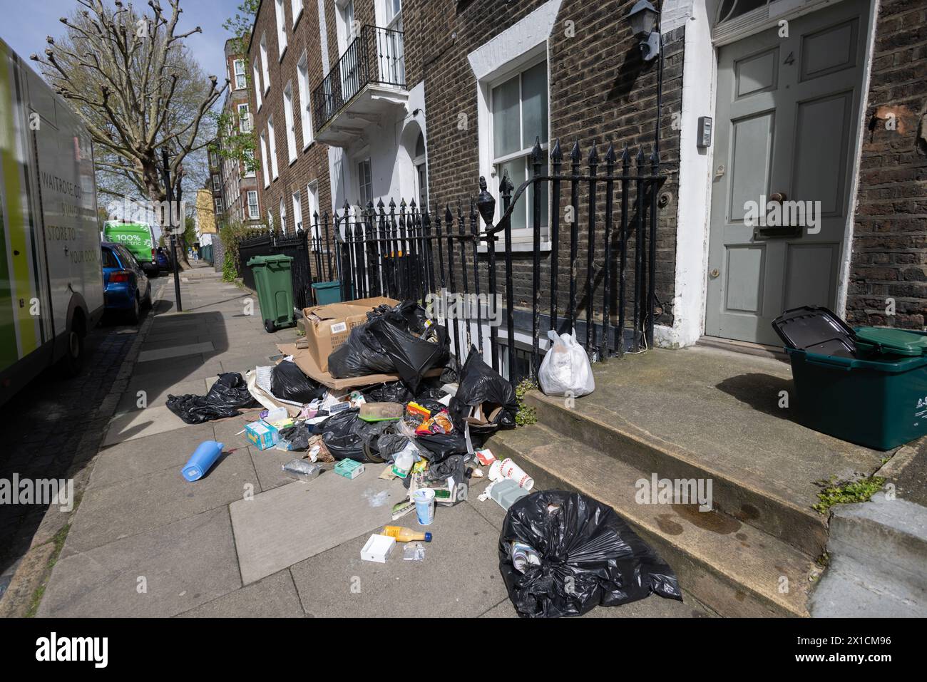 Residents dump their household waste on their Camden terraced house ...