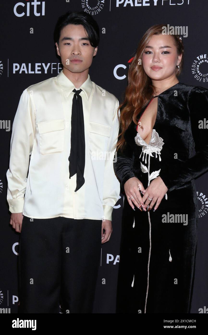LOS ANGELES - APR 14: Dallas James Liu, Elizabeth Yu at PaleyFEST 2024 ...