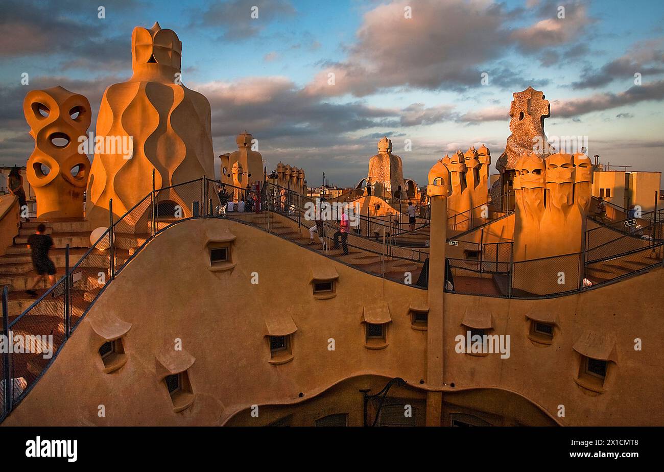 Gaudi rooftop hi-res stock photography and images - Alamy