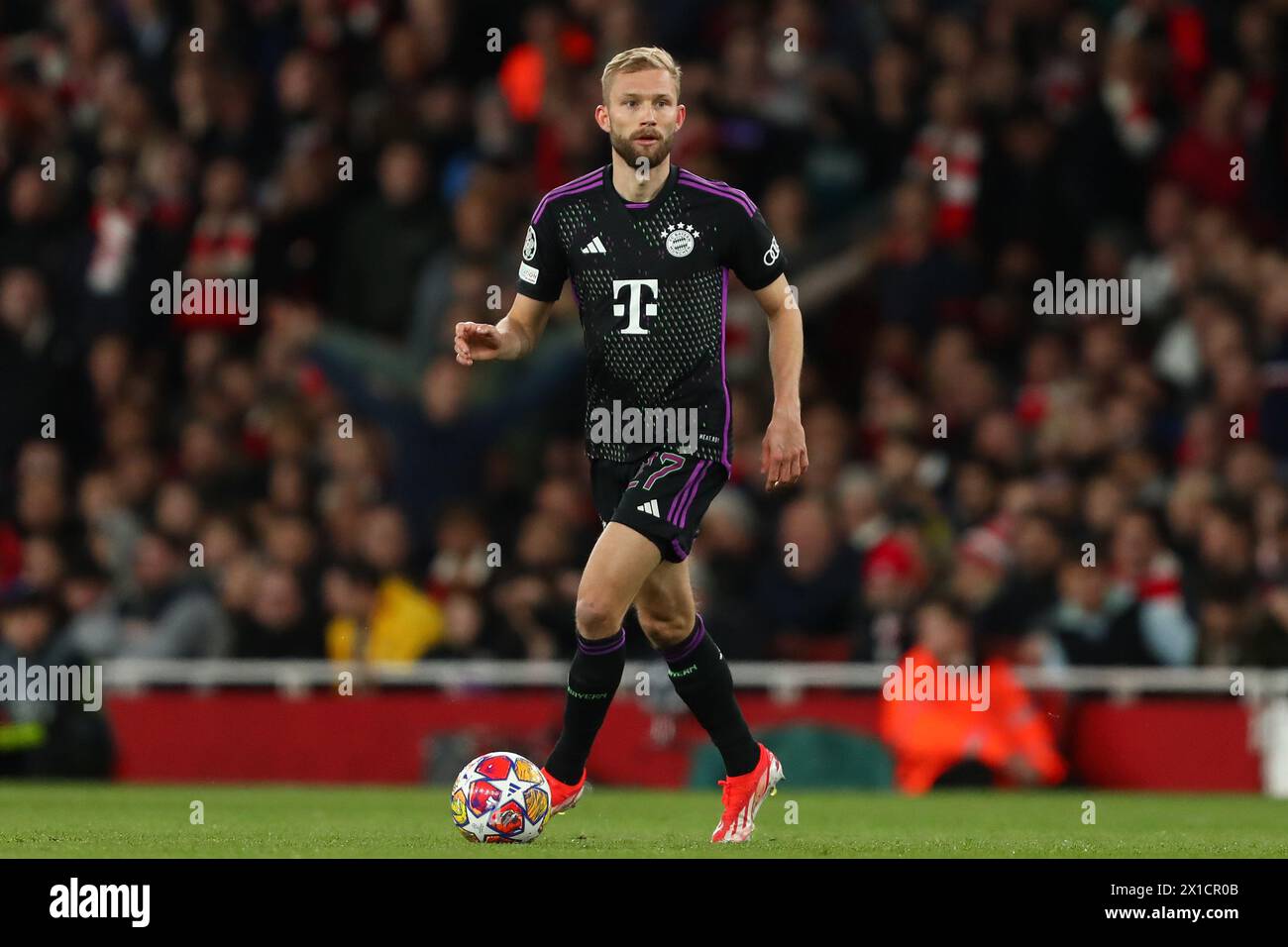 Konrad Laimer of Bayern Munich - Arsenal v FC Bayern Munich, UEFA ...