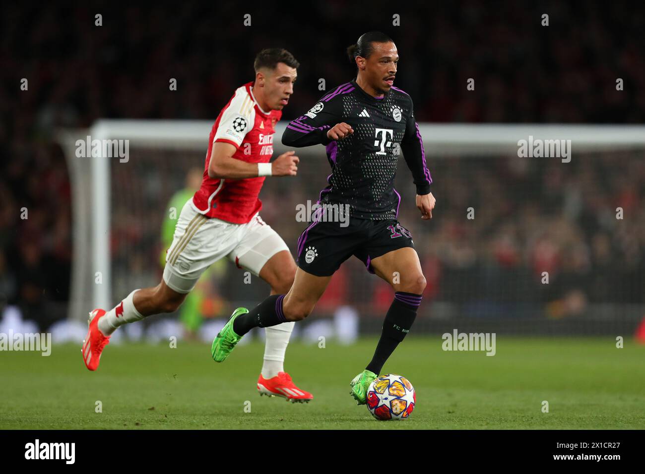 Leroy Sane of Bayern Munich - Arsenal v FC Bayern Munich, UEFA ...