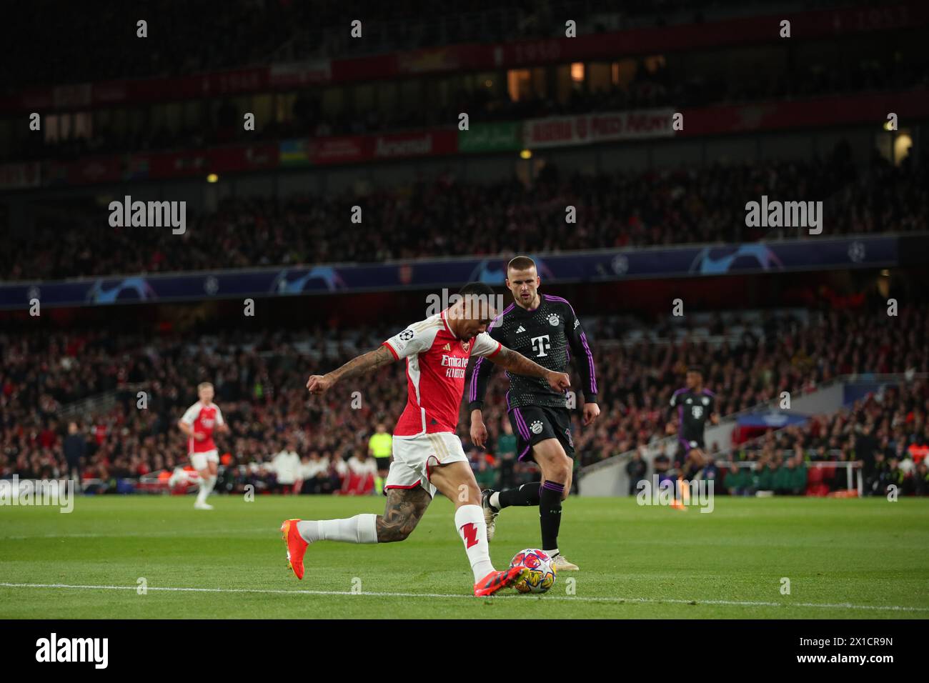 Gabriel Jesus of Arsenal and Eric Dier of Bayern Munich - Arsenal v FC ...