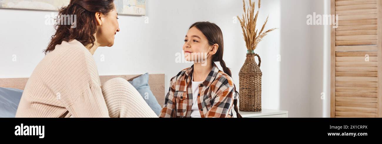 Mother daughter heartfelt conversation hi-res stock photography and ...