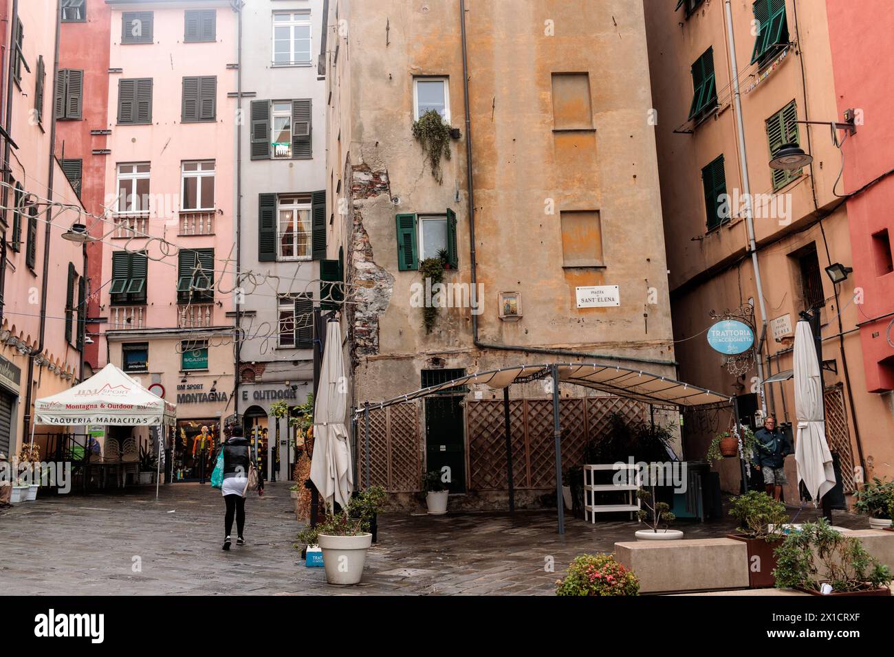 Old buildings in the town of Genoa, Italy Stock Photo - Alamy