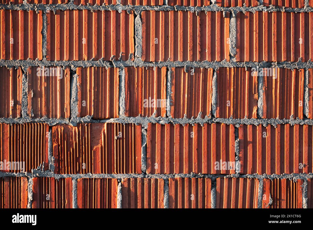 Striped red brick wall close up photo, detailed background photo ...