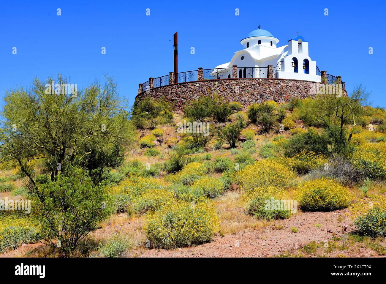Greek orthodox chapel at St. Anthony's monastery in Arizona Stock Photo ...