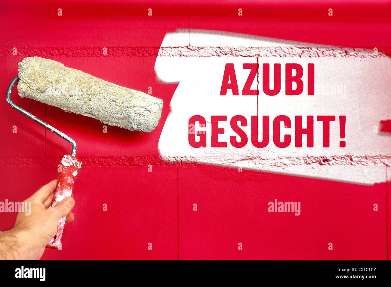 16 April 2024: Apprentice wanted Lettering on a freshly painted wall ...