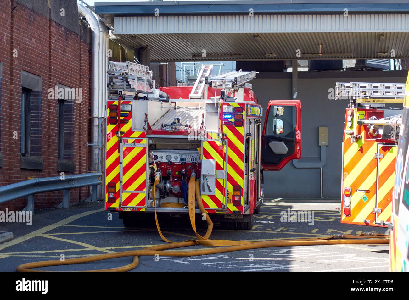 Belfast, United Kingdom 16 04 2024 Northern Ireland Fire service responding to a call out at ...