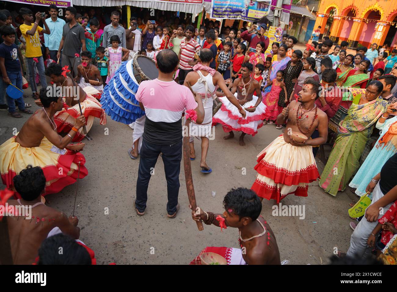Devotees in Bainan, a village about 60 kilometers from Kolkata, are ...