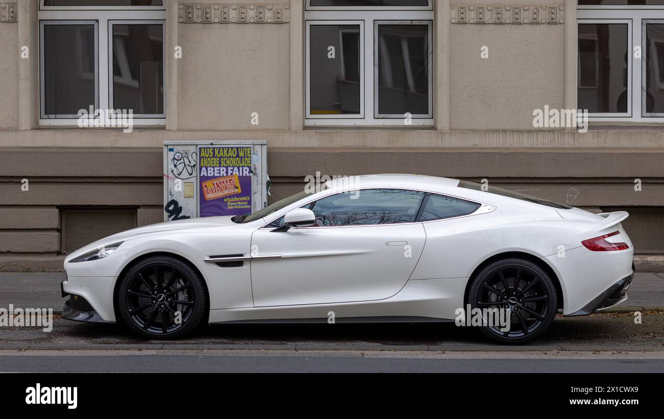 An Aston Martin luxury car garden on a street side in Cologne Stock ...