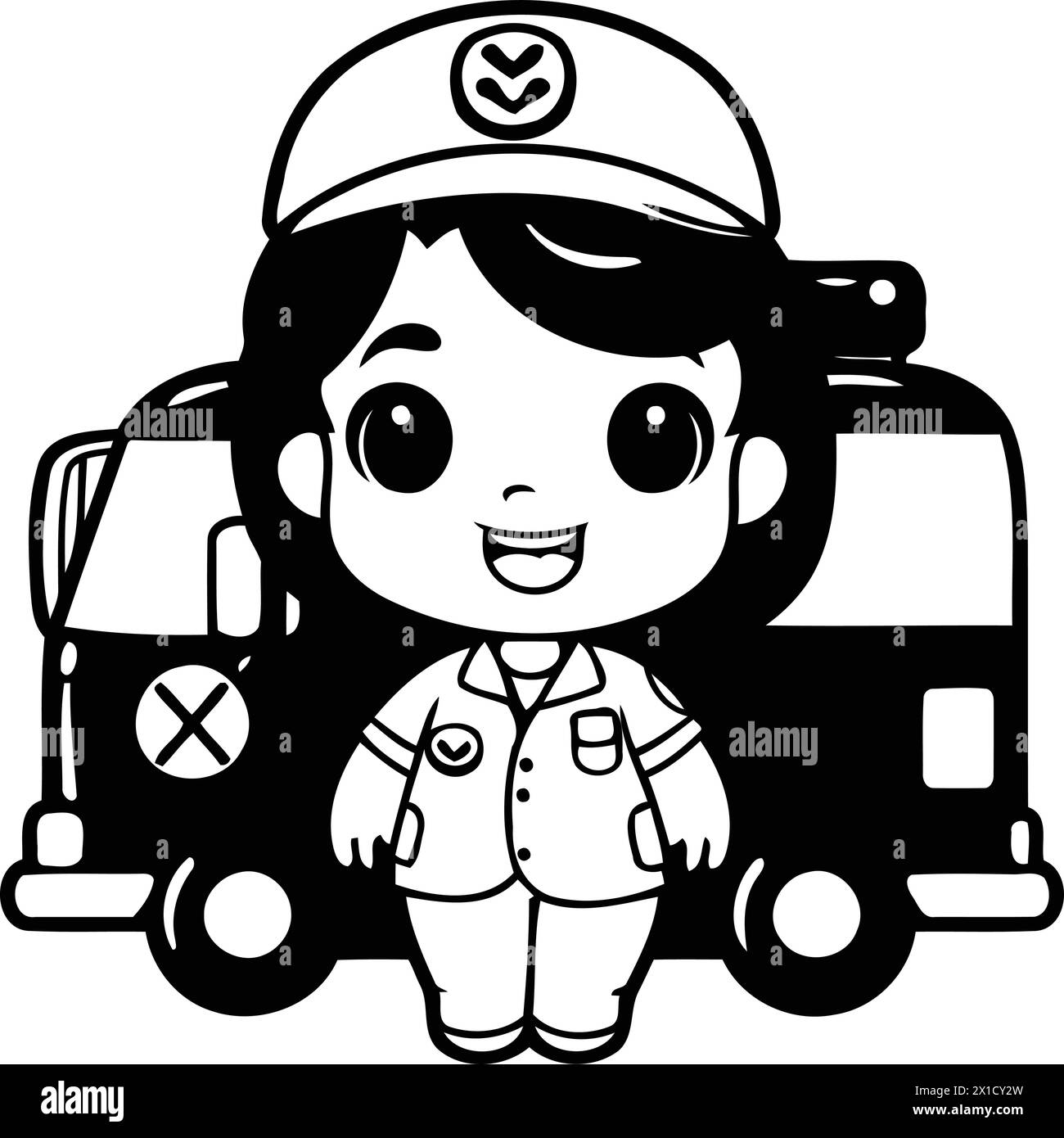 Ambulance cartoon hi-res stock photography and images - Alamy