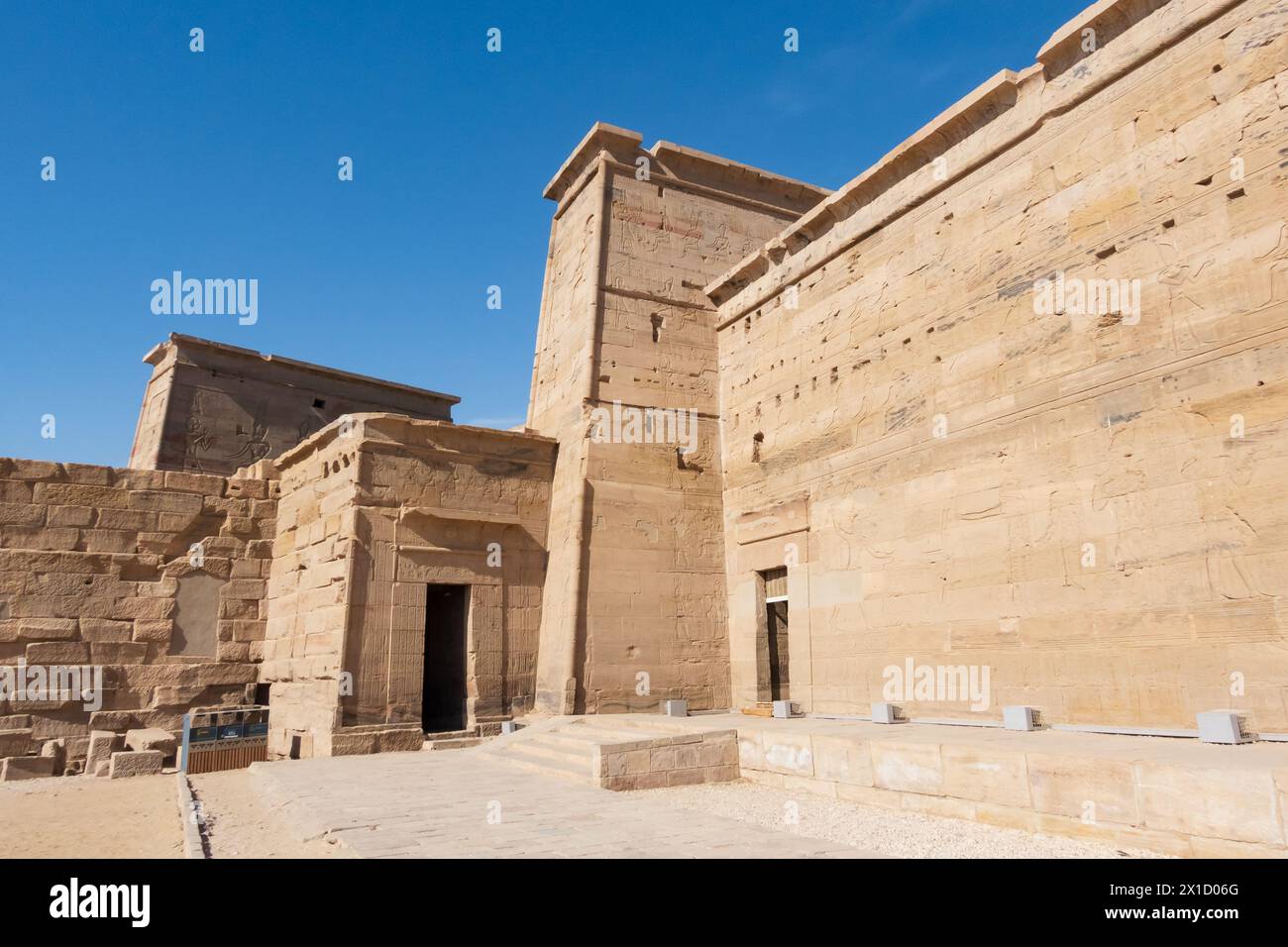 Philae Temple complex, Agilkia Island, Aswan Dam reservoir. Burial ...