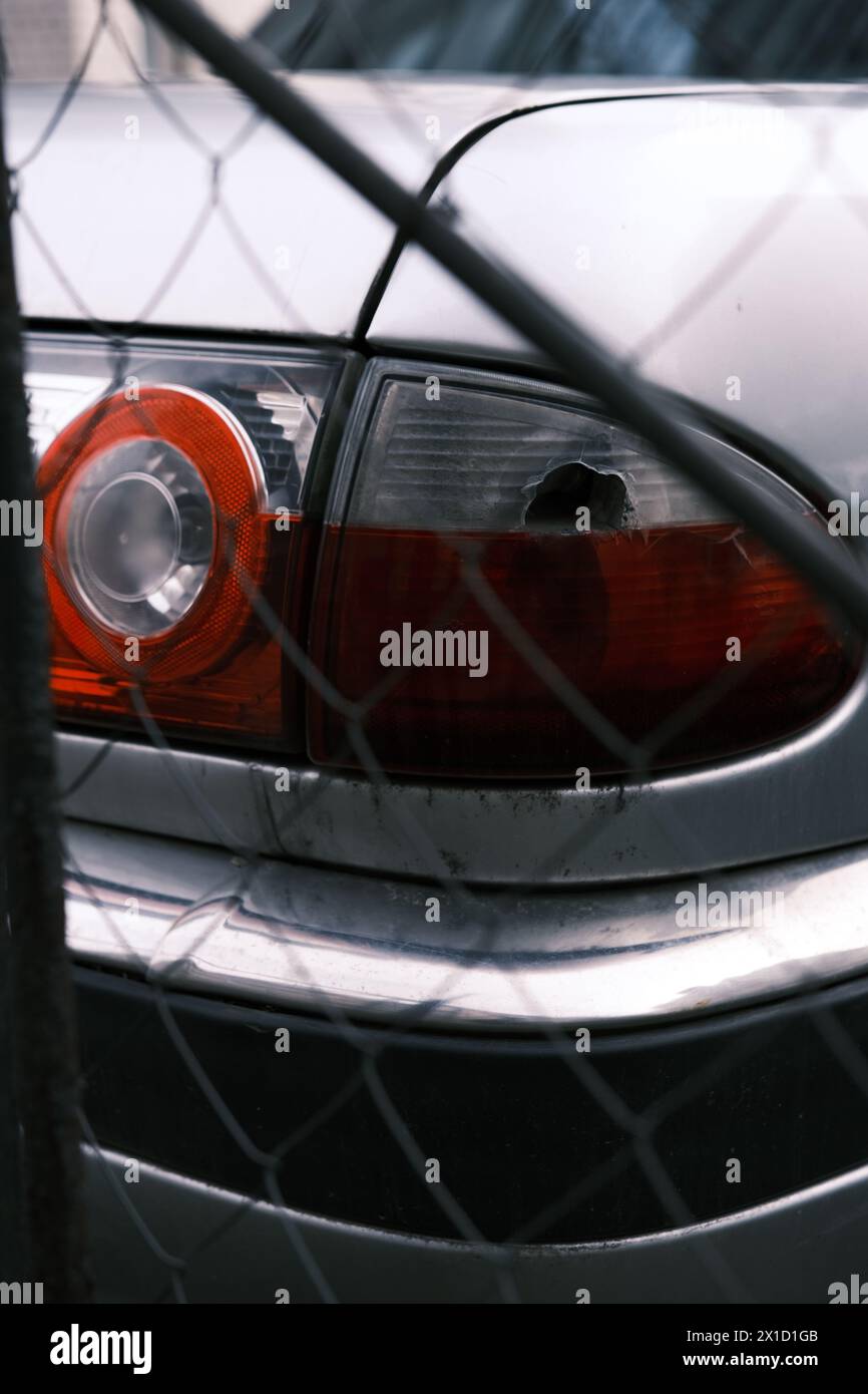 old back car light broken in accident damadeg backlight in the tail of ...