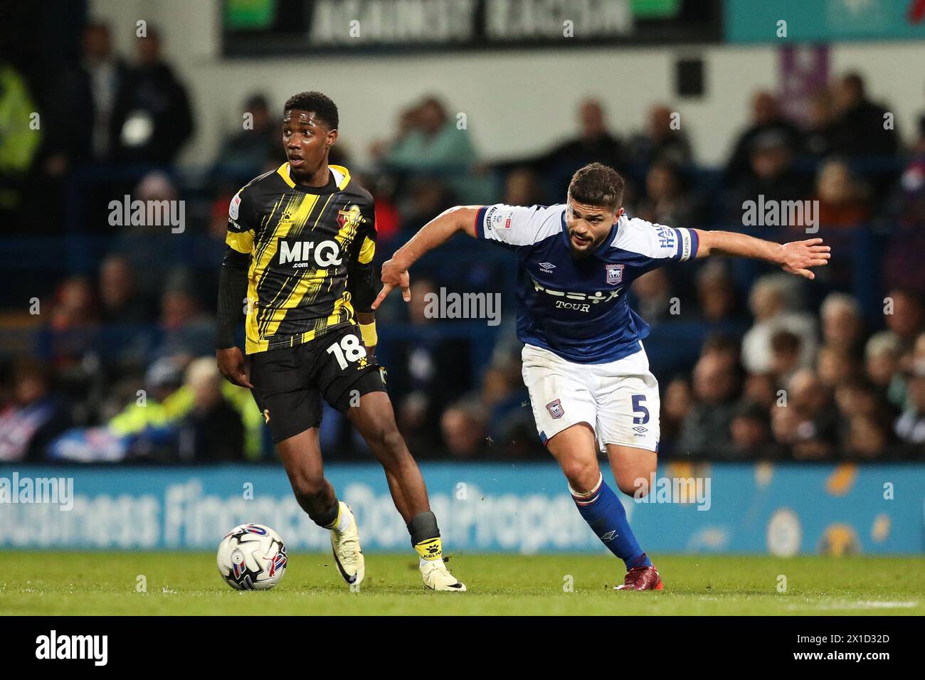 Sam Morsy of Ipswich Town Yaser Asprilla of Watford - Ipswich Town v ...