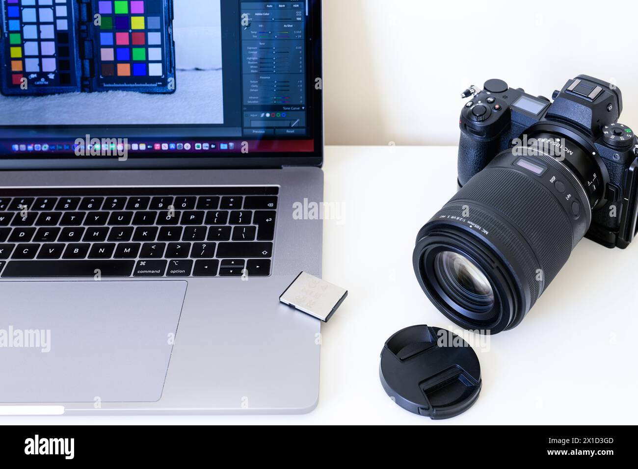 Downloading images from the camera to laptop following a photoshoot ...