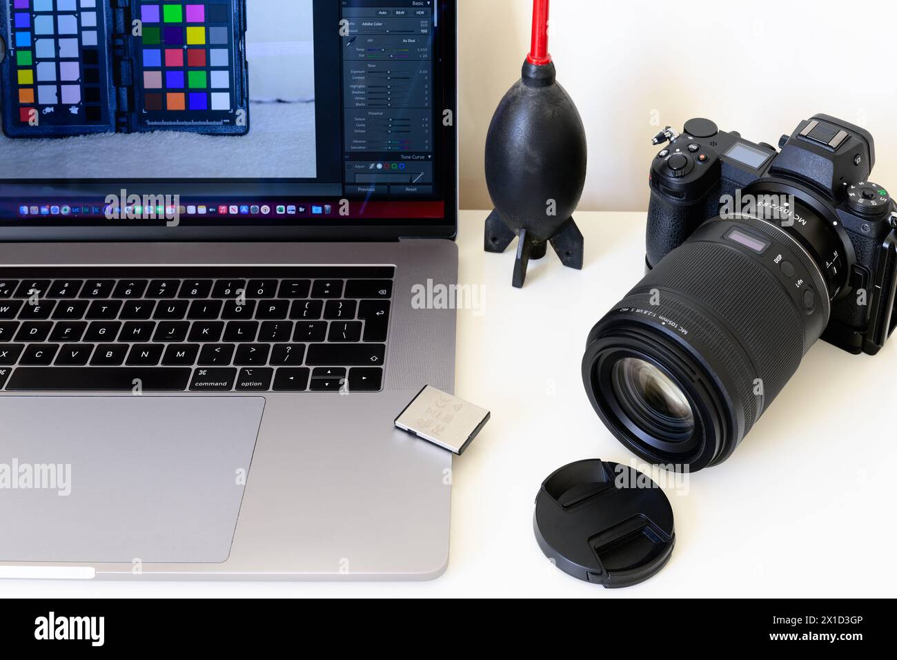 Downloading images from the camera to laptop following a photoshoot and ...