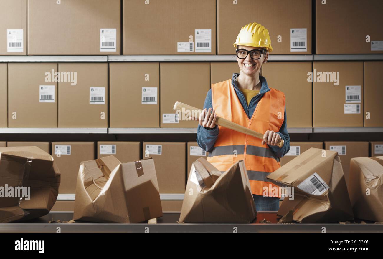Smashed cardboard boxes hi-res stock photography and images - Alamy