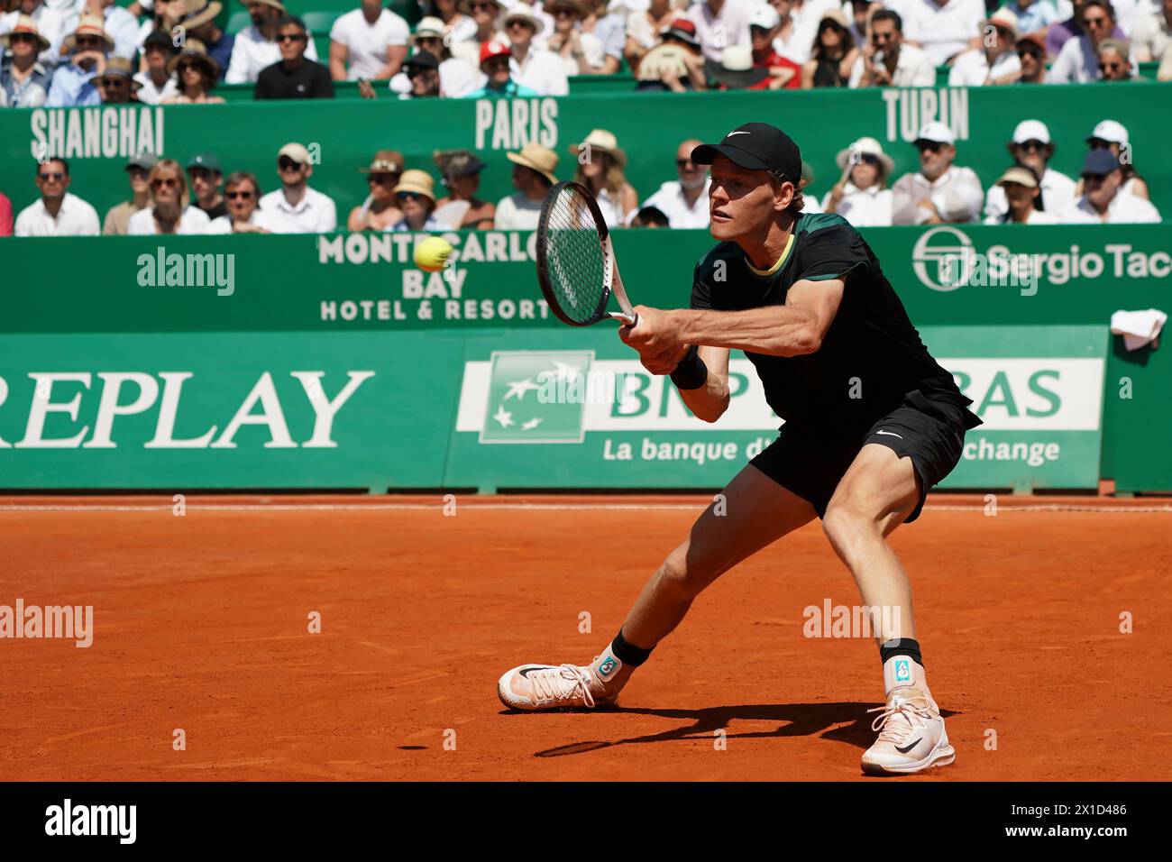 MONTE-CARLO, MONACO - APRIL 13: Jannik Sinner of Italy at the Rolex ...