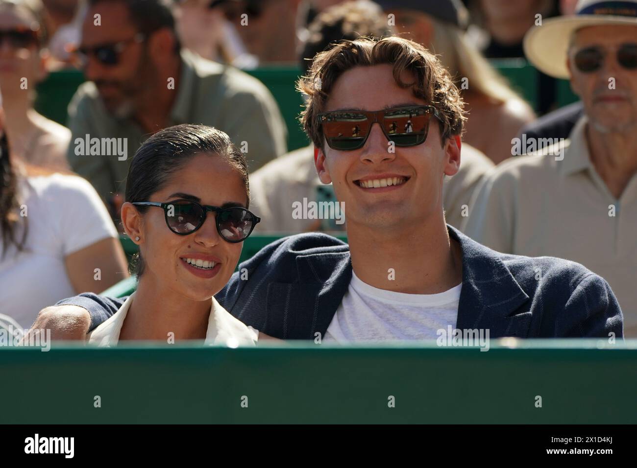 MONTE-CARLO, MONACO - APRIL 13: Pilot George Russell and his girlfriend ...