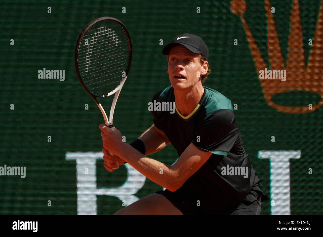 MONTE-CARLO, MONACO - APRIL 13: Jannik Sinner of Italy at the Rolex ...