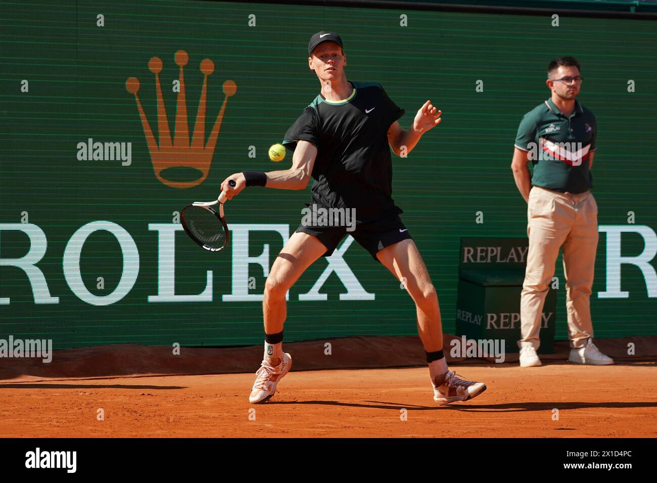 MONTE-CARLO, MONACO - APRIL 13: Jannik Sinner of Italy at the Rolex ...