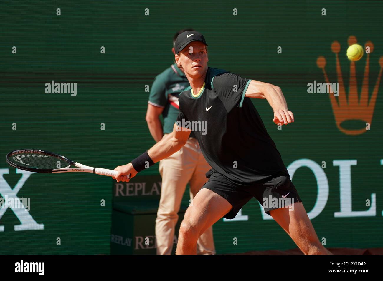 MONTE-CARLO, MONACO - APRIL 13: Jannik Sinner of Italy at the Rolex ...