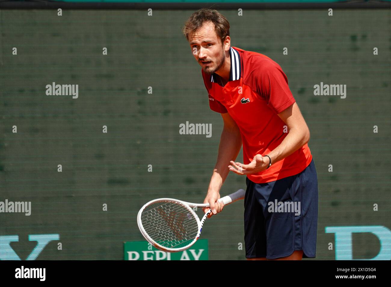MONTE-CARLO, MONACO - APRIL 11: Daniil Medvedev of Russia at the Rolex ...