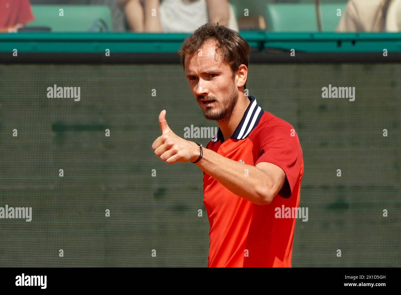 MONTE-CARLO, MONACO - APRIL 11: Daniil Medvedev of Russia at the Rolex ...