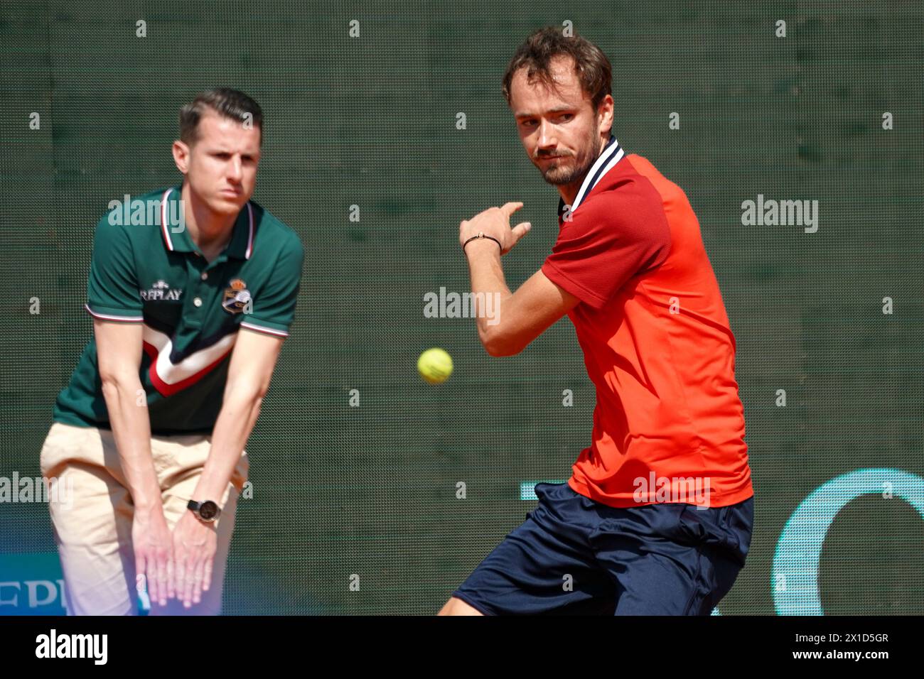 MONTE-CARLO, MONACO - APRIL 11: Daniil Medvedev of Russia at the Rolex ...