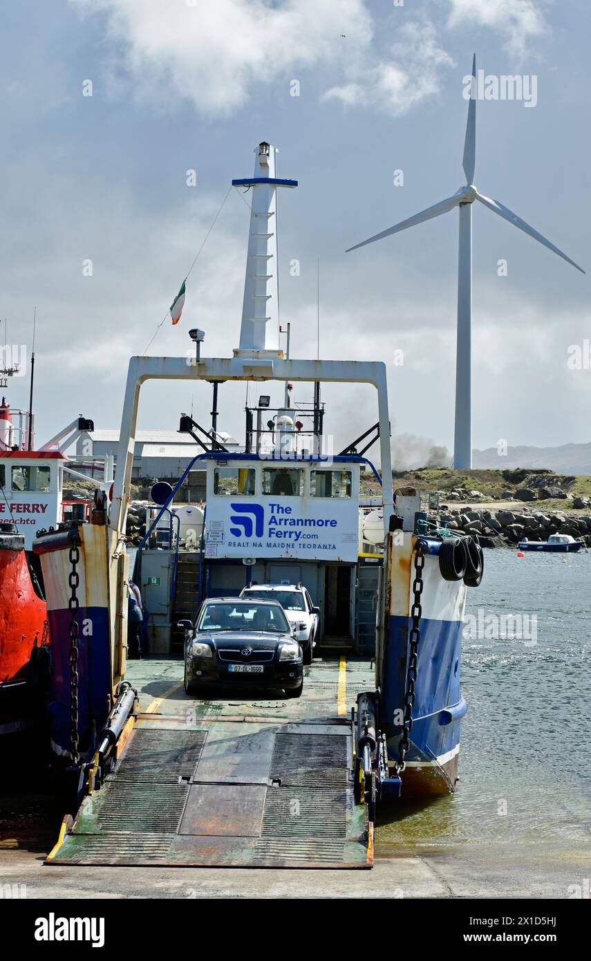 Arranmore ferry arrives at Burtonport harbour, County Donegal, Ireland ...