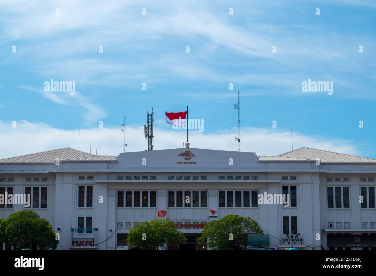 Indonesian post office at Taman Fatahillah, Kota Tua (Old town batavia ...