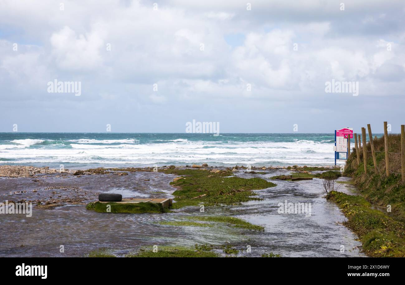 Porthtowan,Cornwall,16th April 2024,People were out for a Morning walk ...