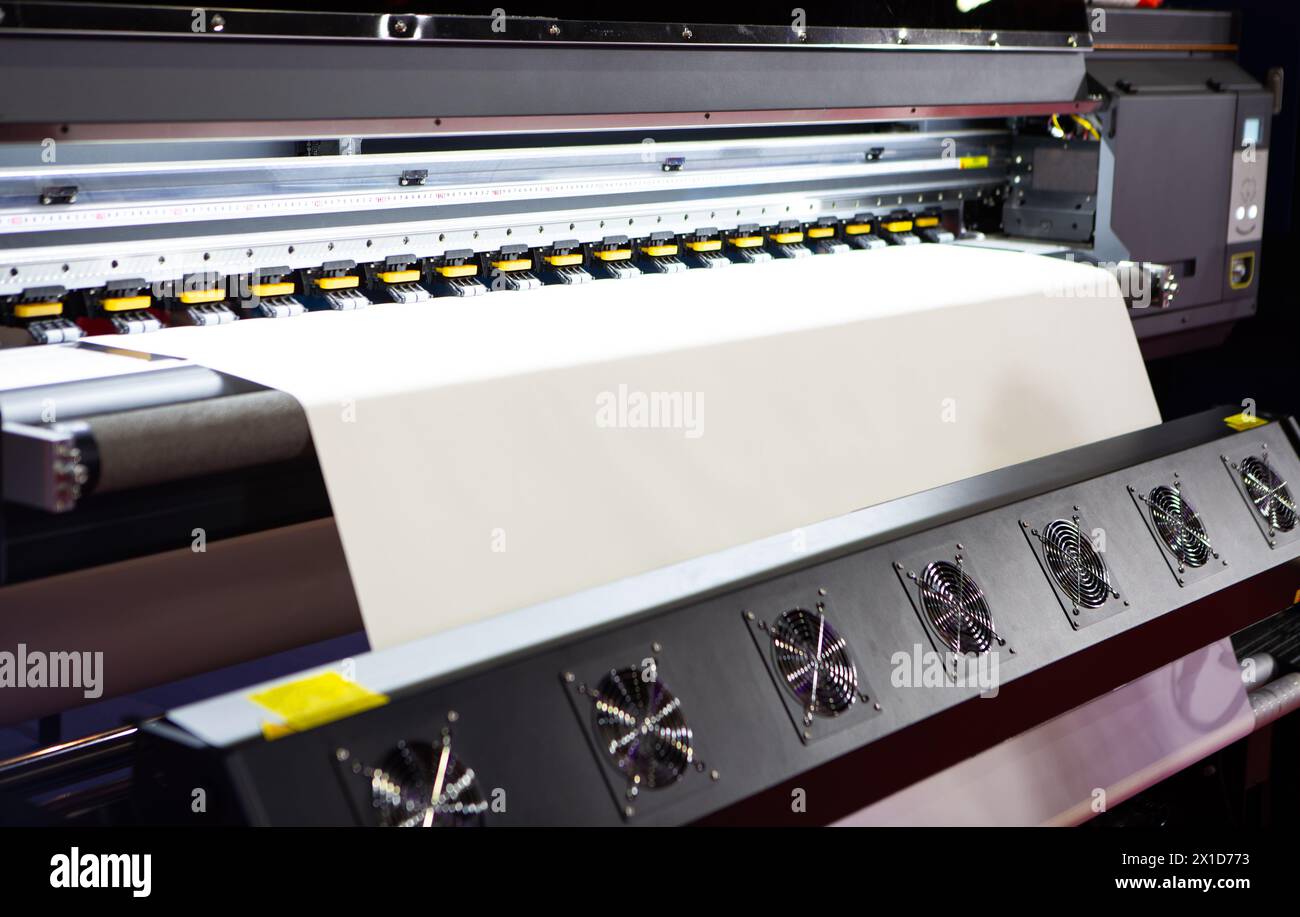 Hybrid digital textile printer. Dye sublimation printing machine Stock ...