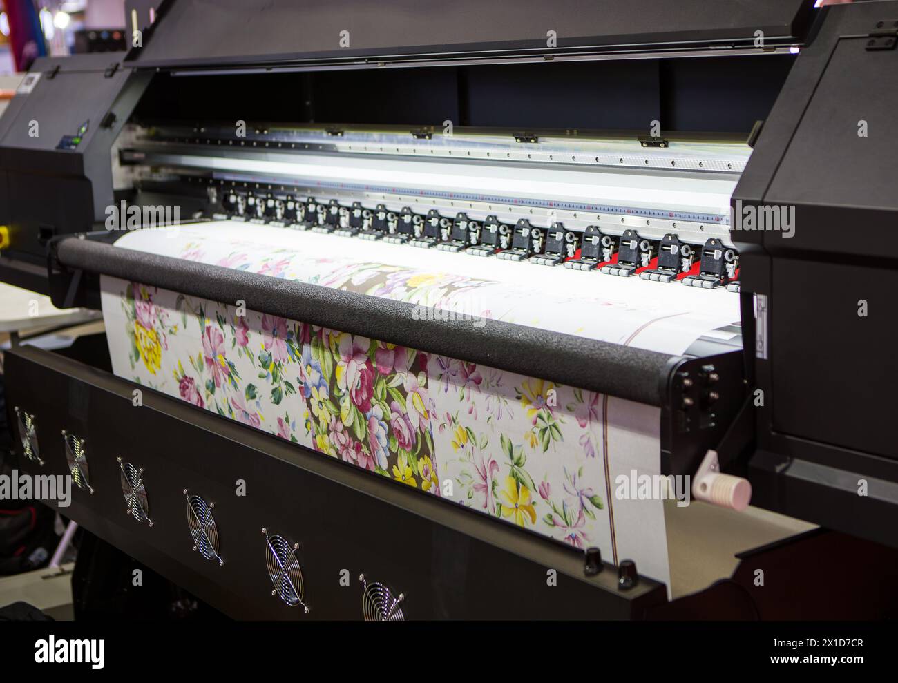 Hybrid digital textile printer. Dye sublimation printing machine Stock ...
