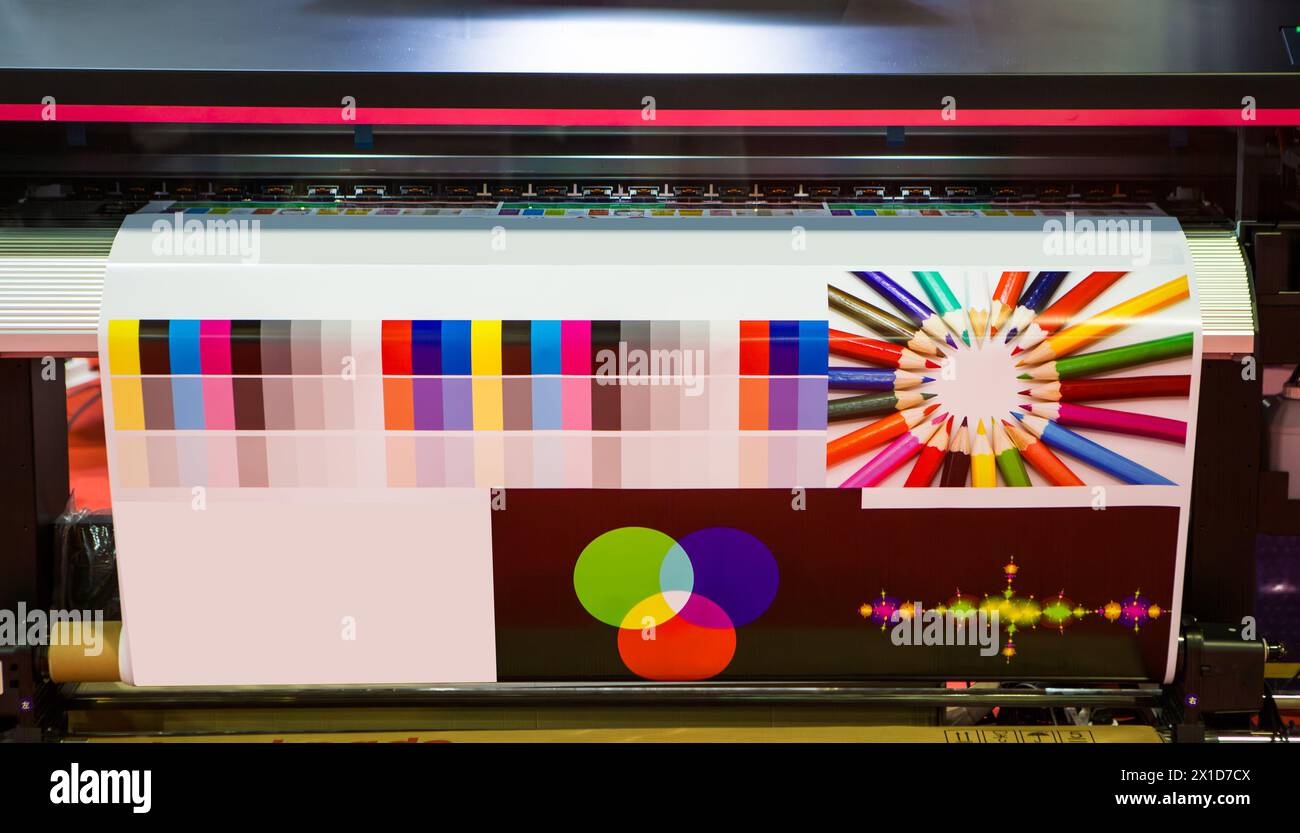 Wide format digital ink jet printer Stock Photo - Alamy