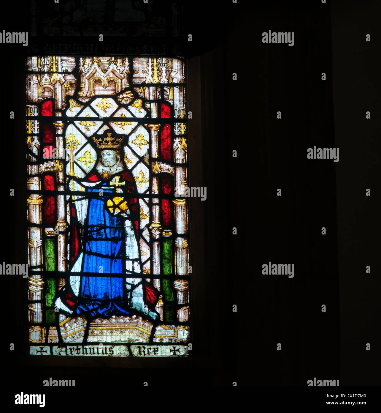 King Arthur, stained glass window at All Souls College, University of ...