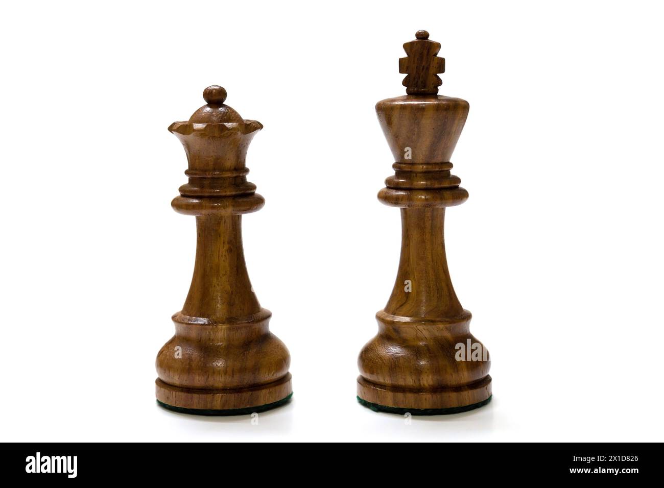 Wooden chess pieces isolated on white background Stock Photo - Alamy