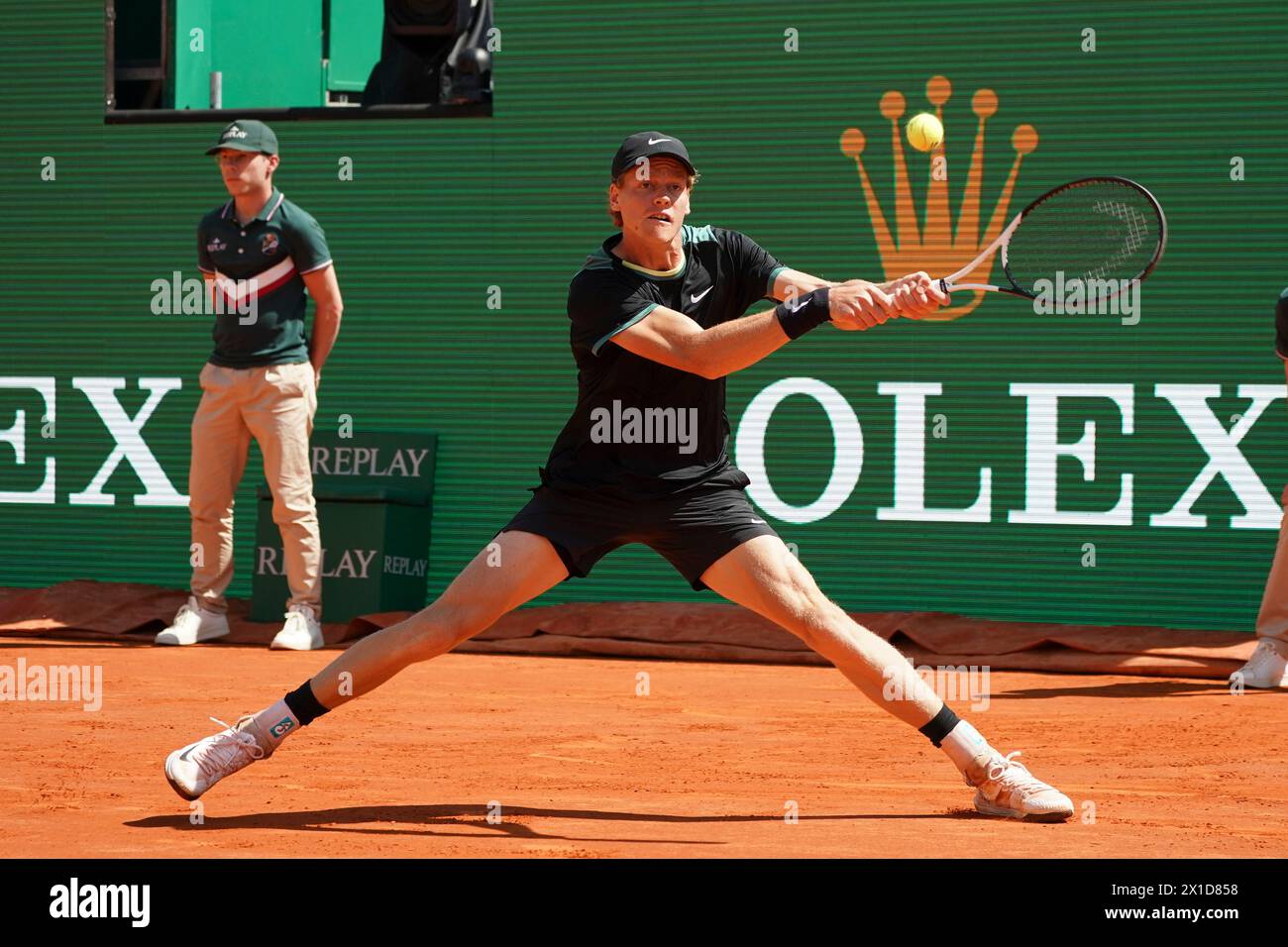 MONTE-CARLO, MONACO - APRIL 11: Jannik Sinner of Italy at the Rolex ...