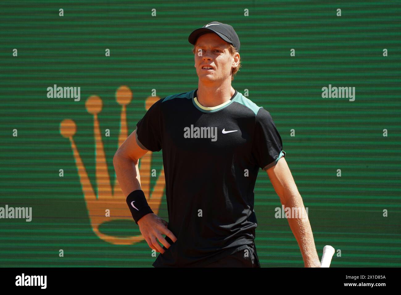 MONTE-CARLO, MONACO - APRIL 11: Jannik Sinner of Italy at the Rolex ...