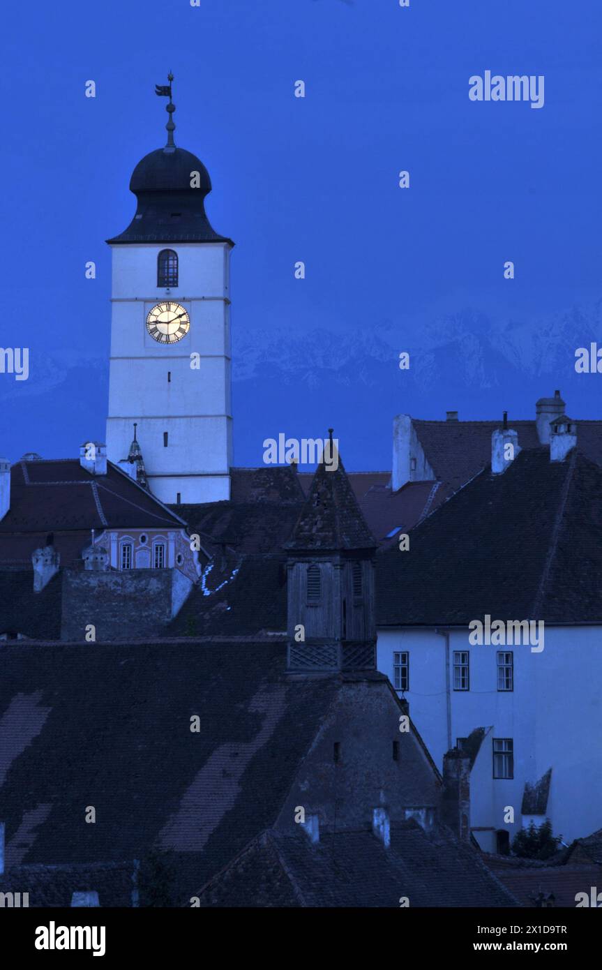 Council Tower in Sibiu, Romania Stock Photo - Alamy