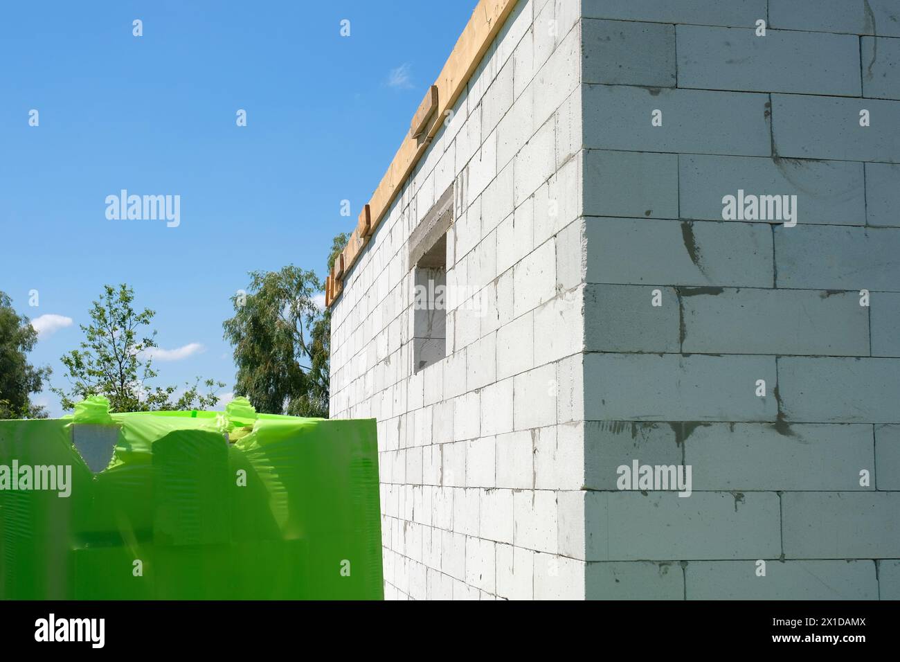 Construction of a country house from gas silicate blocks. Construction ...