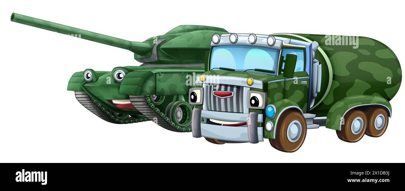 cartoon scene with two military army cars vehicles theme isolated ...