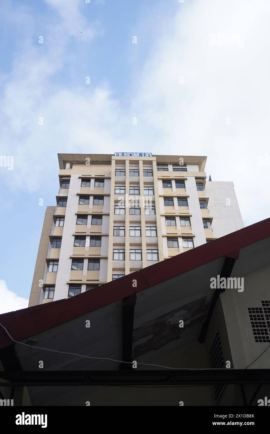 Brawijaya University Faculty of Computer Science building with a bright ...
