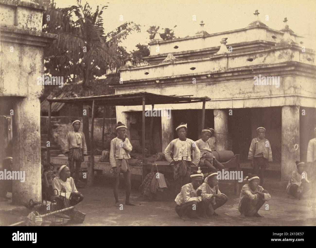 Photograph of King Thibaw's guards, East Gate, Mandalay Palace, 28 ...