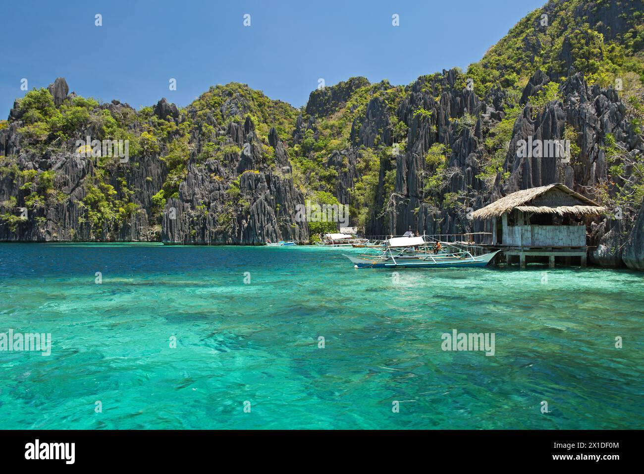 Beautiful lagoon on Coron Island in Philippines, Asia. Amazing rock ...