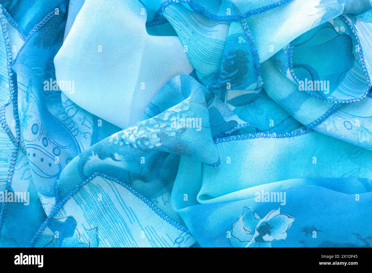 Sky blue fabric horizontal abstract background. Vibrant water blue ...