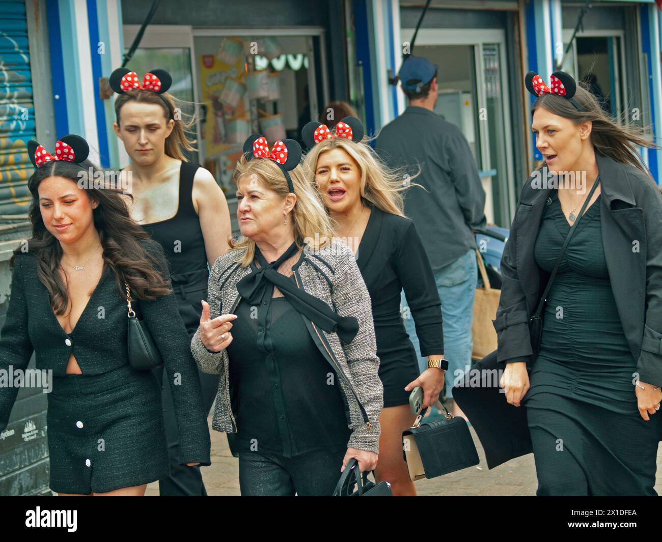 Minnie Mouse ears are worn at a hen do inBrighton Stock Photo - Alamy