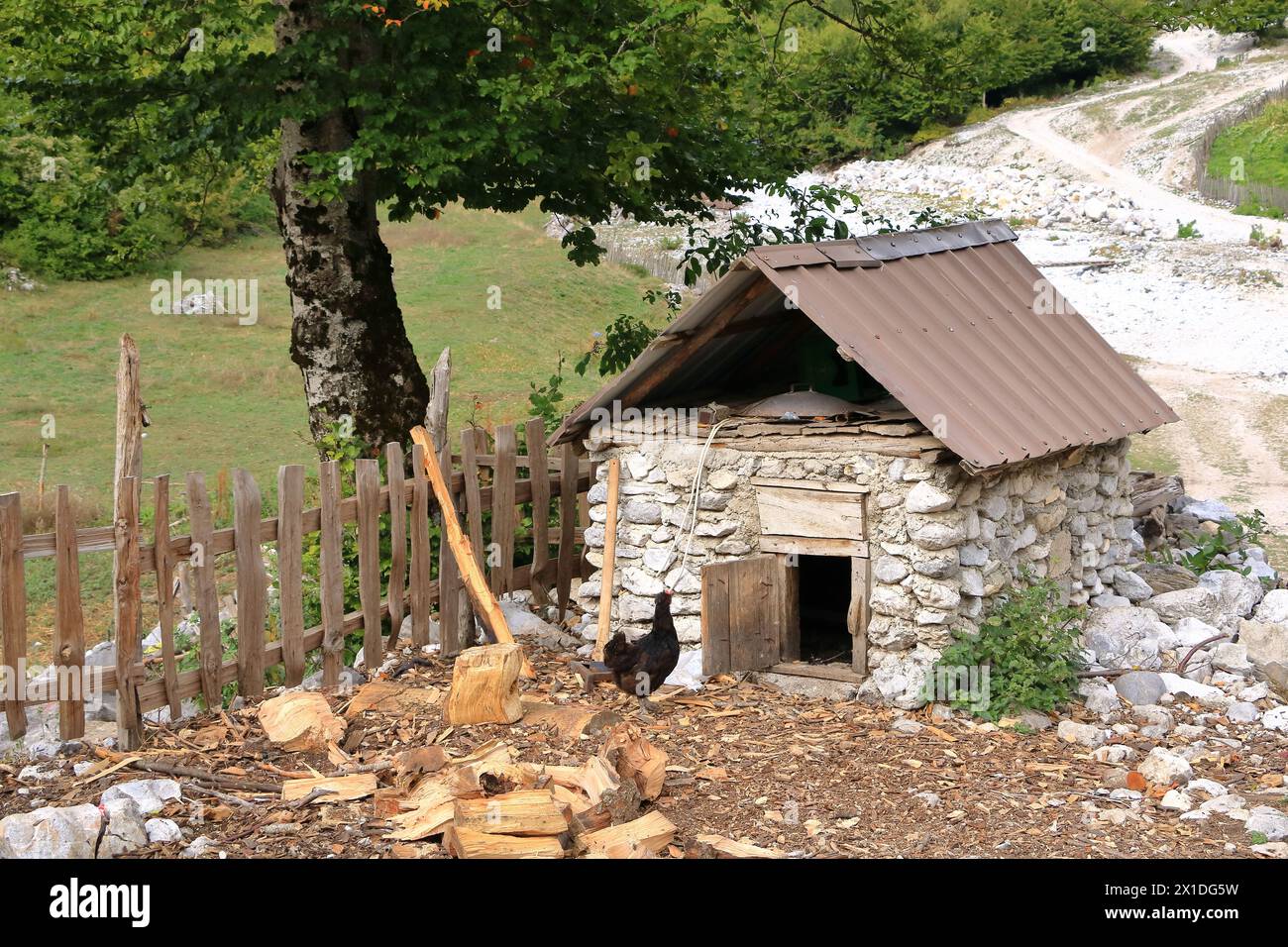 an Old stone chicken coop Stock Photo - Alamy