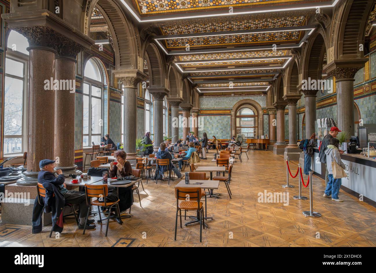 The Tiled Hall Cafe in Leeds Art Gallery, Leeds, West Yorkshire ...