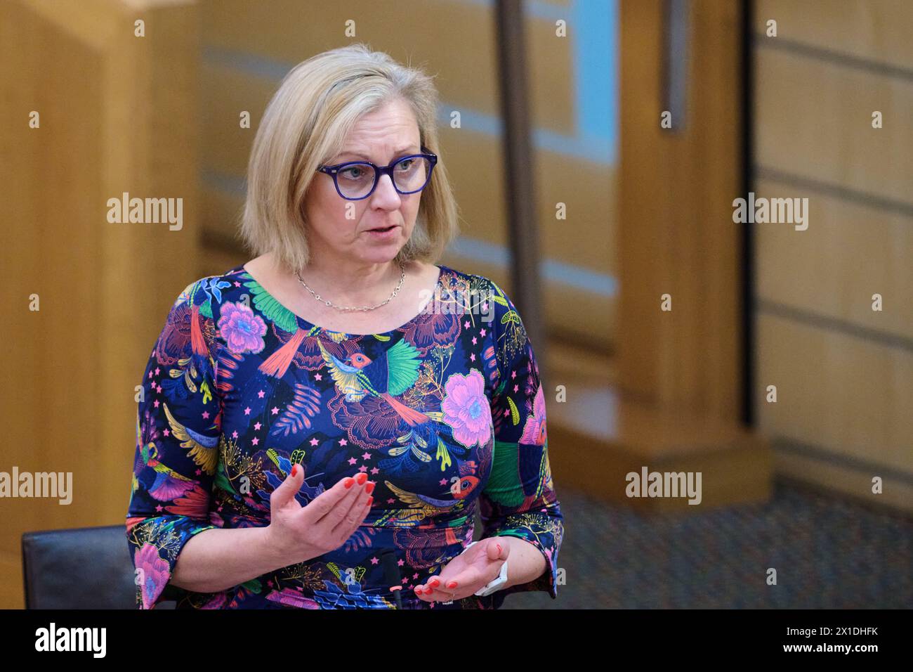 Edinburgh Scotland, UK 16 April 2024. Rachael Hamilton MSP at the ...